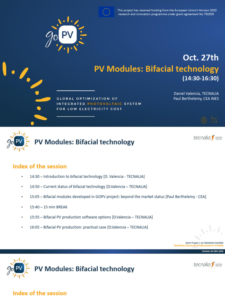 GoPV-1stTraining PV Modules-Bifacial DV | PDF | Photovoltaics ...