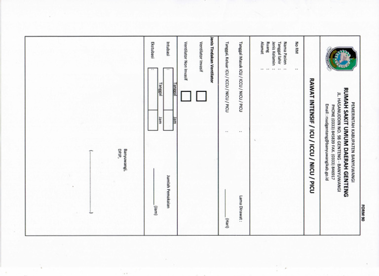 Form Rekap Ventilator | PDF