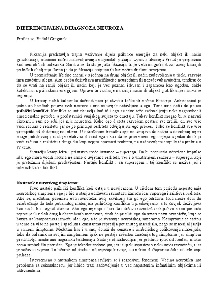 Dijagnoza Neuroza | PDF