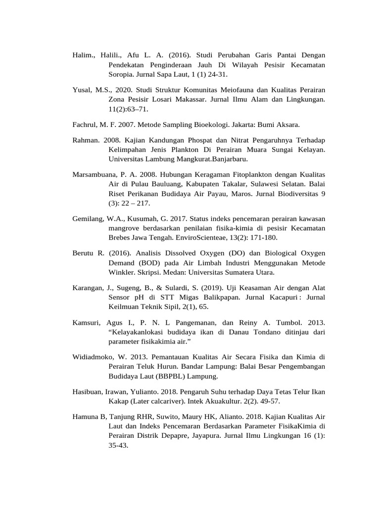 Dapus MSP Air | PDF | Sains & Matematika