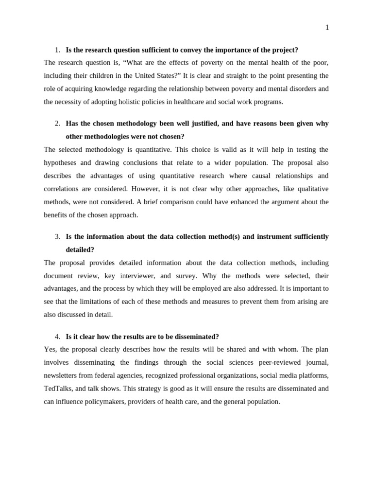 Discussion Post. Effects of Poverty On Mental Health of The Poor ...