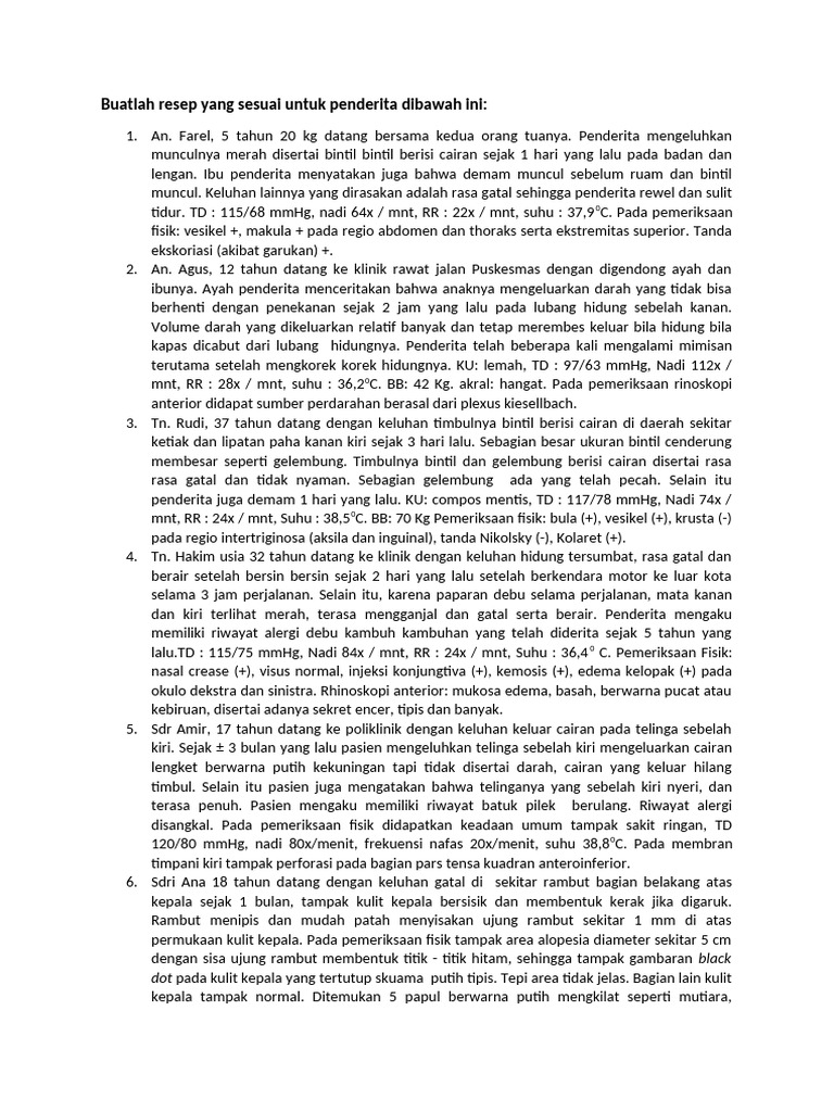 Latihan Penulisan Resep KKF 2023 | PDF | Sains & Matematika