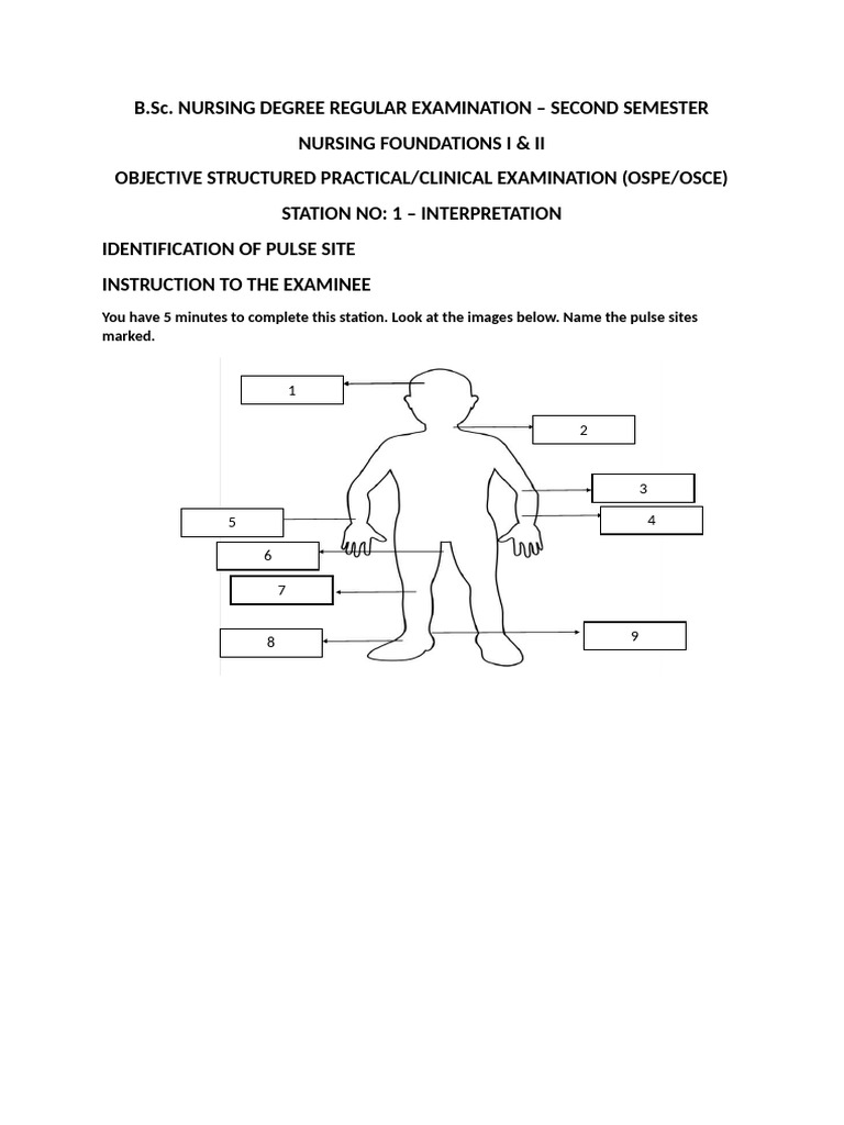 Nursing Exam: Pulse & Injection Skills | PDF | Injection (Medicine) | Pulse