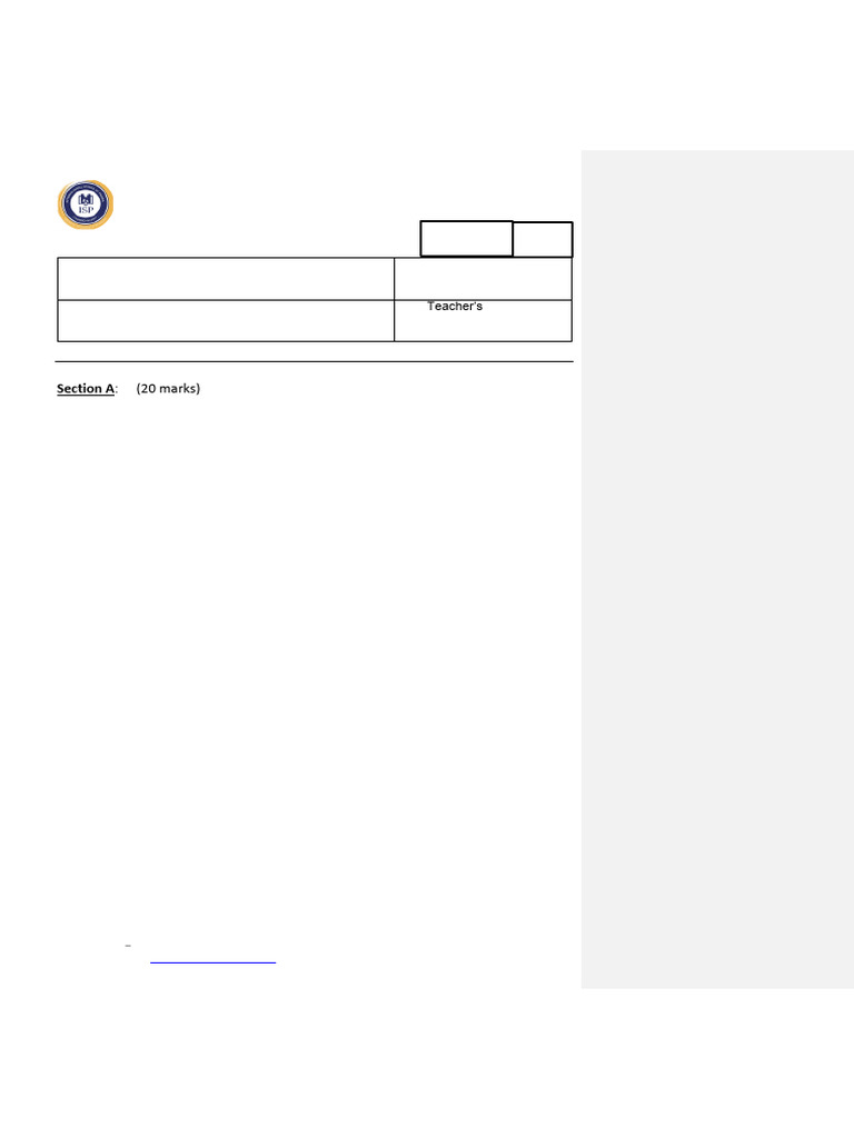 History Grade 5 1st Term Exam | PDF | Ancient Egypt