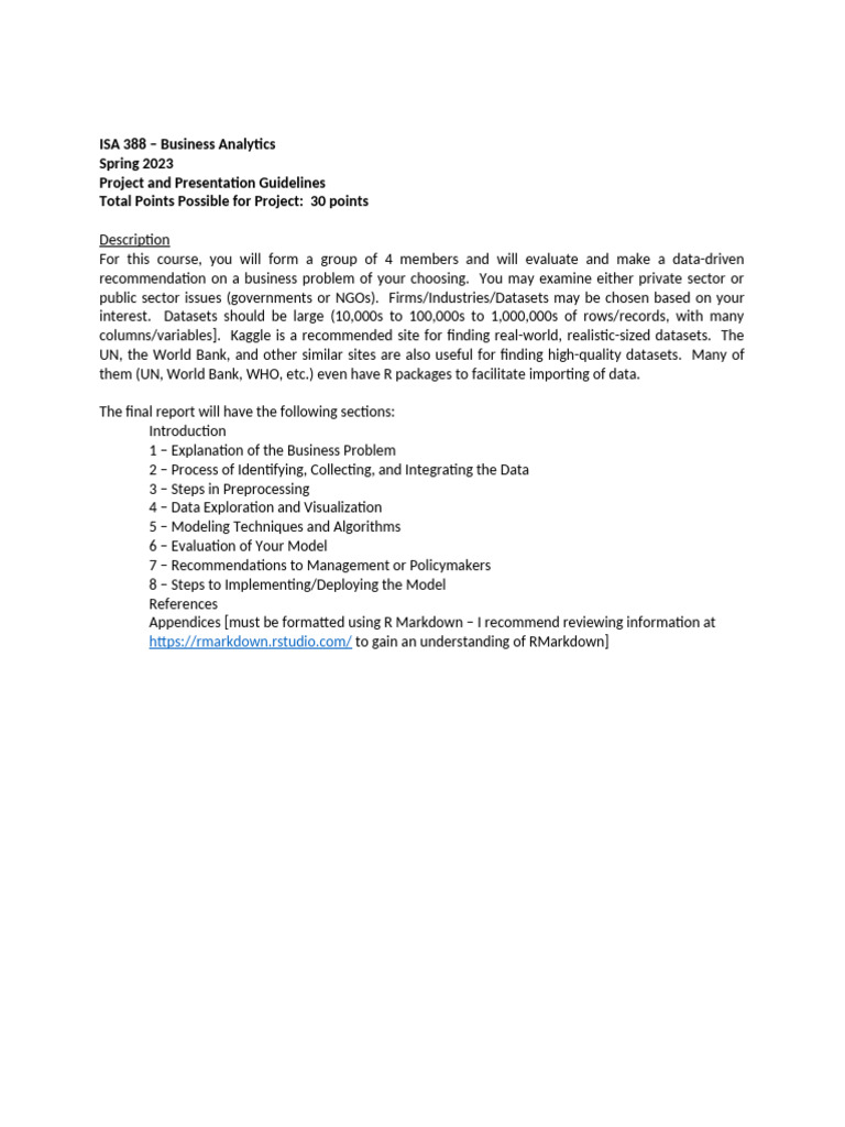 Business Analytics Project | PDF | Business | Computers