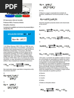 Exercícios de Constante de Equilíbrio (KC e KP) | PDF