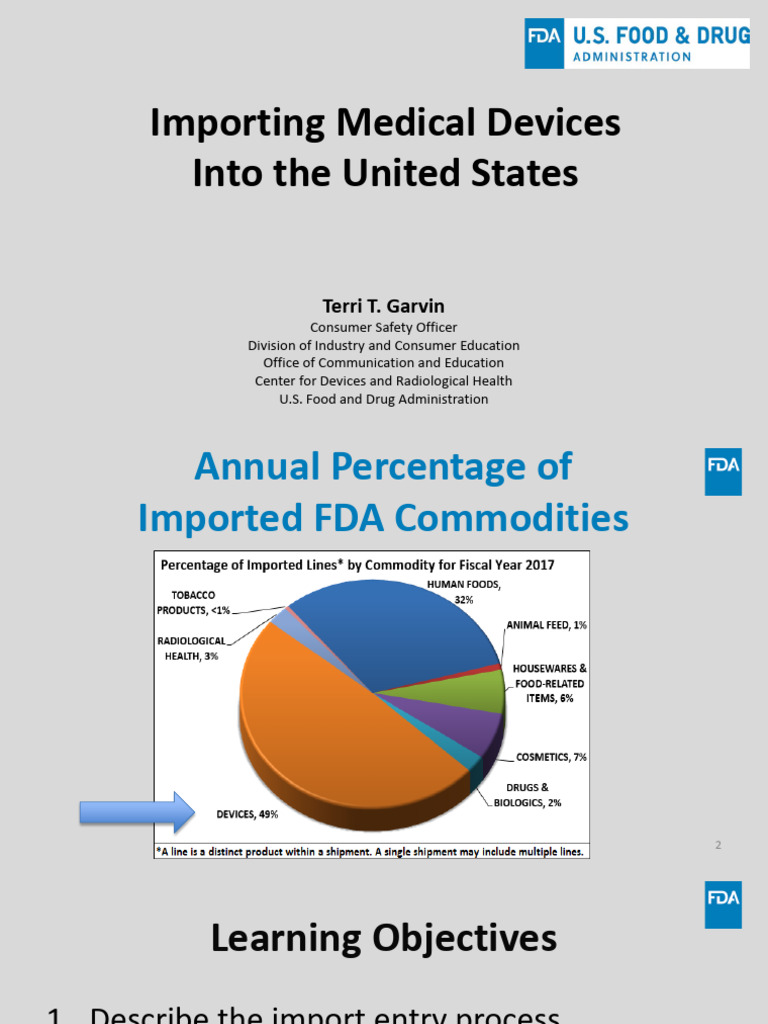 Importing Medical Devices Into The United States Slides | PDF | Food ...