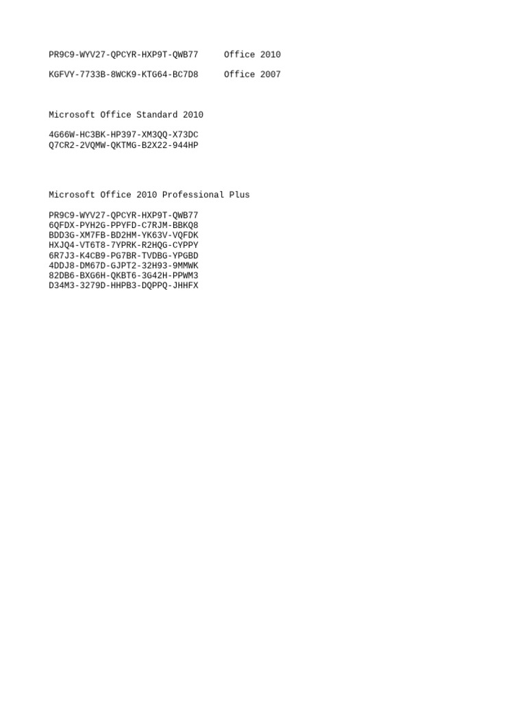 Serial Office 2007 | PDF | Computers