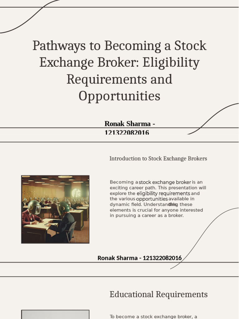 Stock Broker Career Guide: Steps & Skills | PDF | Business | Finance ...