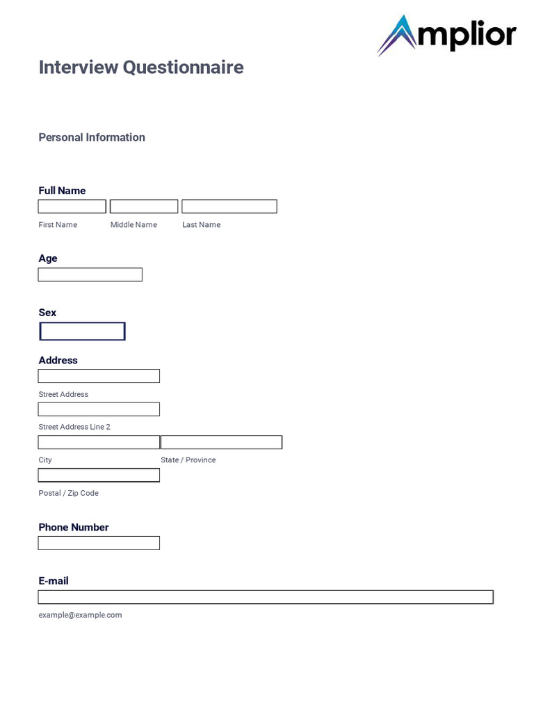 Online Interview Questionnaire Form | PDF | Business | Social Science