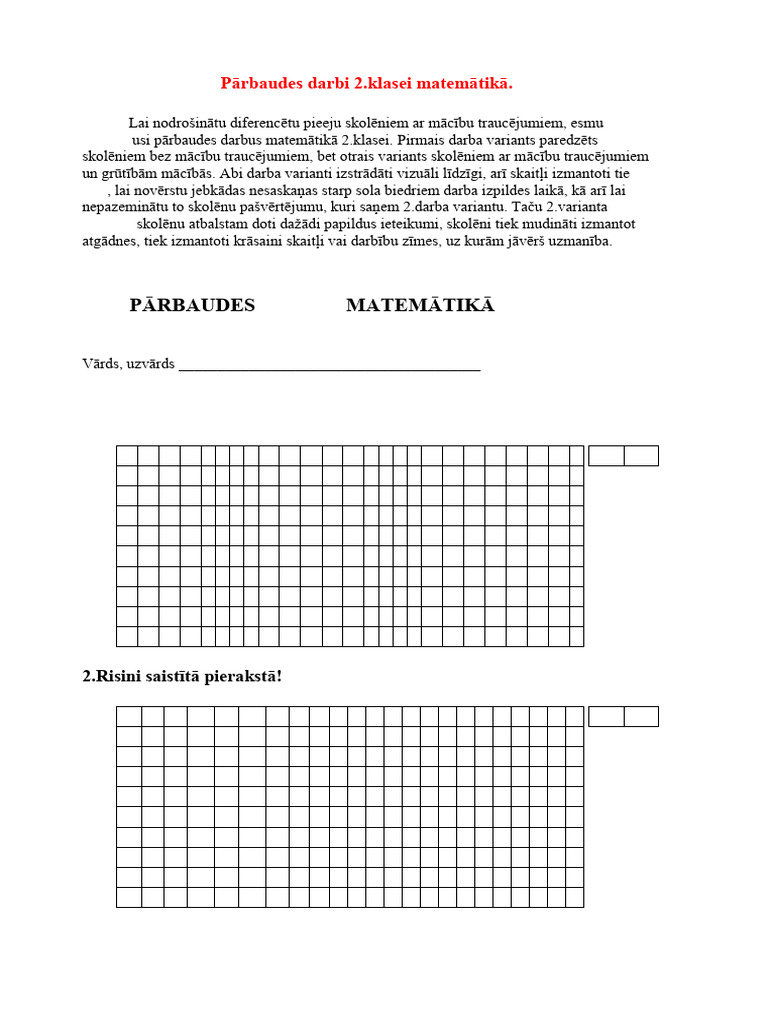 Dokumen - Tips - Parbaudes Darbs Matematika 2 Klasei ...