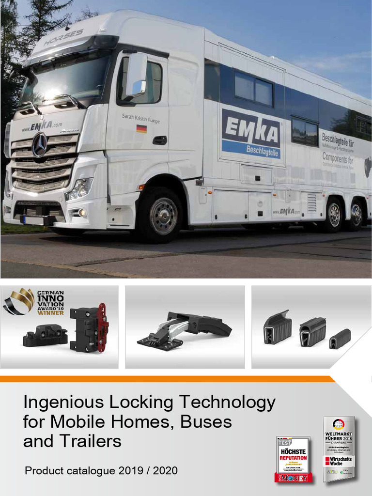 EMKA Catalogue Transport Mobile-Homes Bus Trailler 09-2019 EN | PDF | Door | Screw