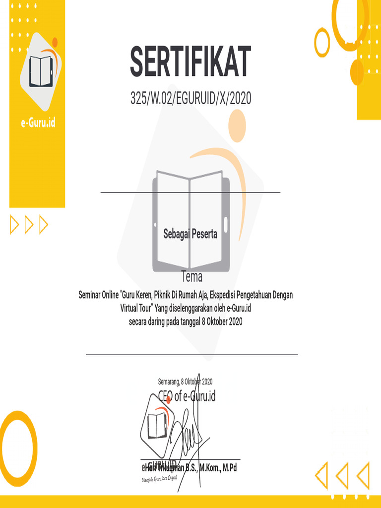 Sertifikat Virtual Tour | PDF