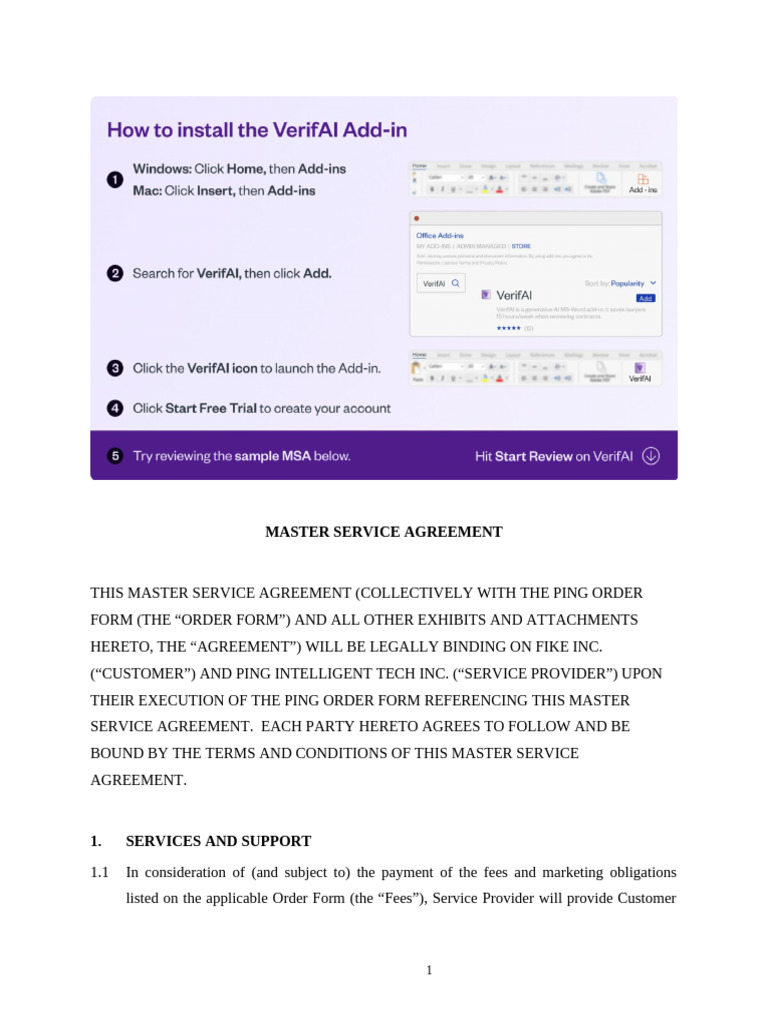 VerifAI Add-In Instructions | PDF | Indemnity | Trade Secret