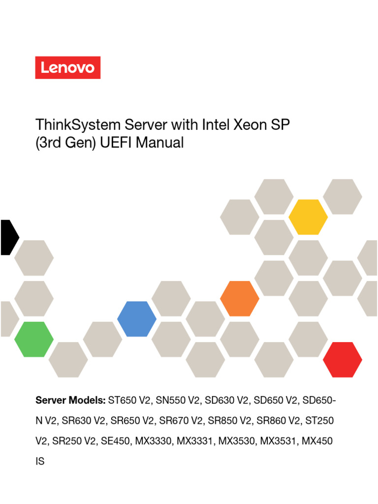 ThinkSystem Server With Intel Xeon SP 3rd Gen UEFI Manual | PDF ...