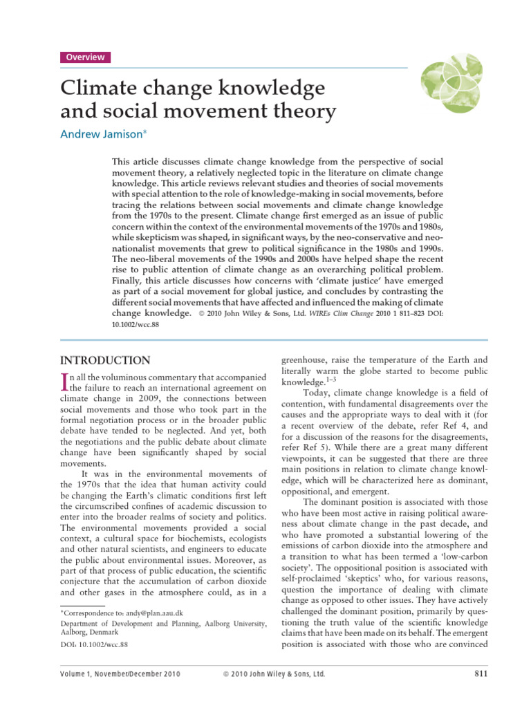 Social Movements & Climate Change | PDF | Greenhouse Effect ...