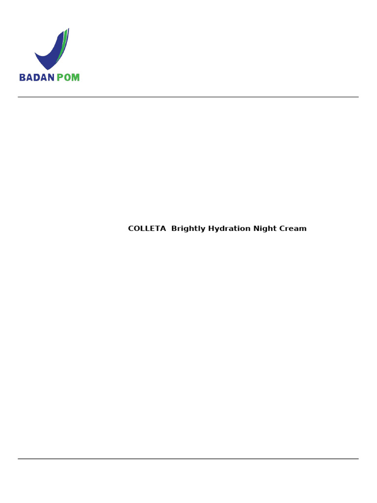 Notifikasi Kosmetika COLLETA 2024-2027 | PDF