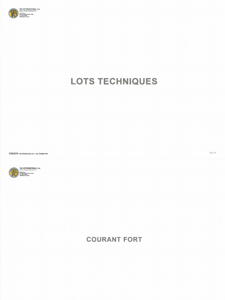 Plans Lots Techniques | PDF | Aménagement d'intérieur | Éléments ...