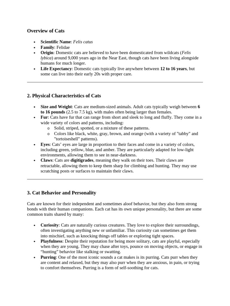 Cats | PDF | Cats
