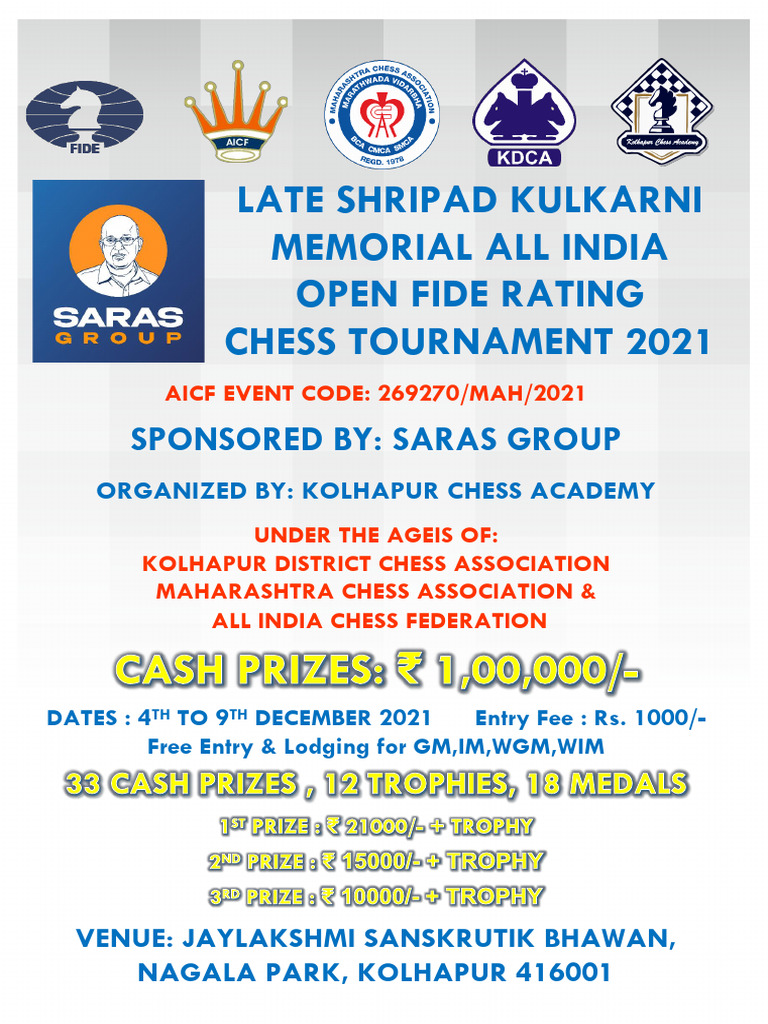 Revised - SK Memorial 2021 Kolhapur | PDF | Chess | Traditional Board Games