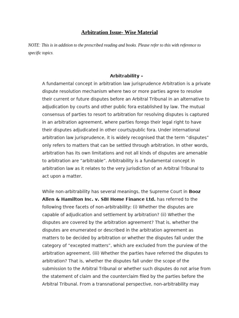 Adr Material | PDF | Arbitration | Arbitral Tribunal