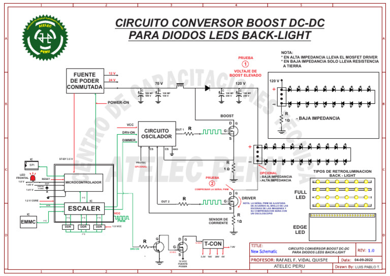 Clase 22 Circuito Conversor Boost DC-DC para Diodos Leds Back-Light | PDF | Bienes ...