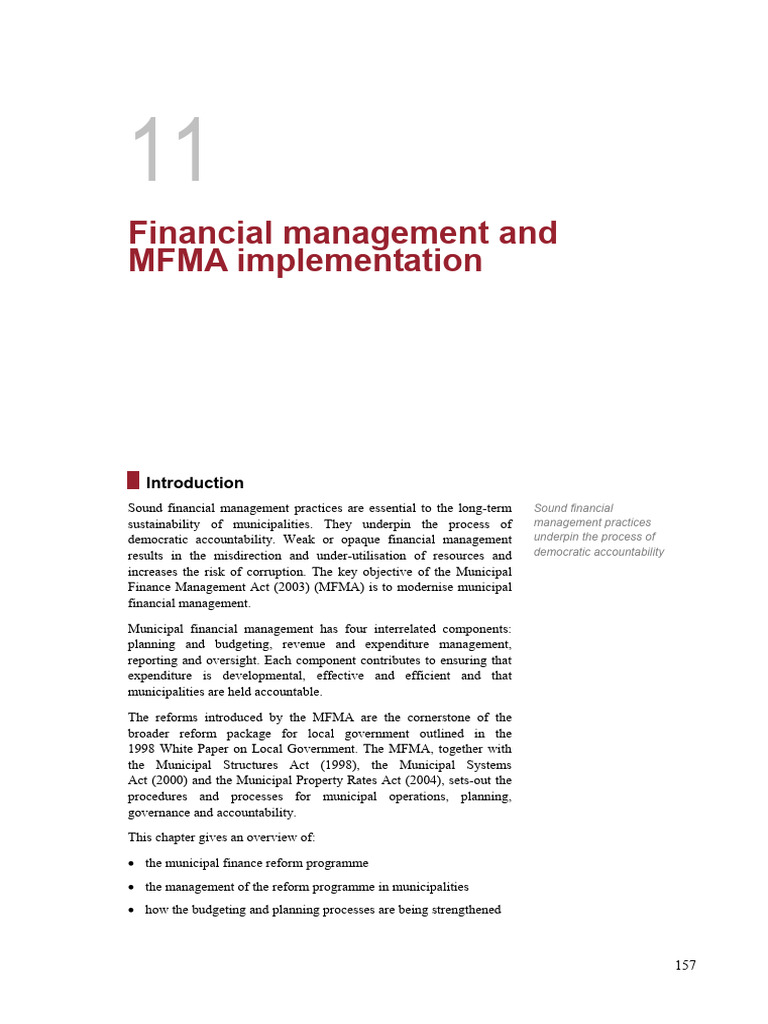 Chapter 11 - Fin MGT and MFMA Implementation | PDF | Auditor's Report ...