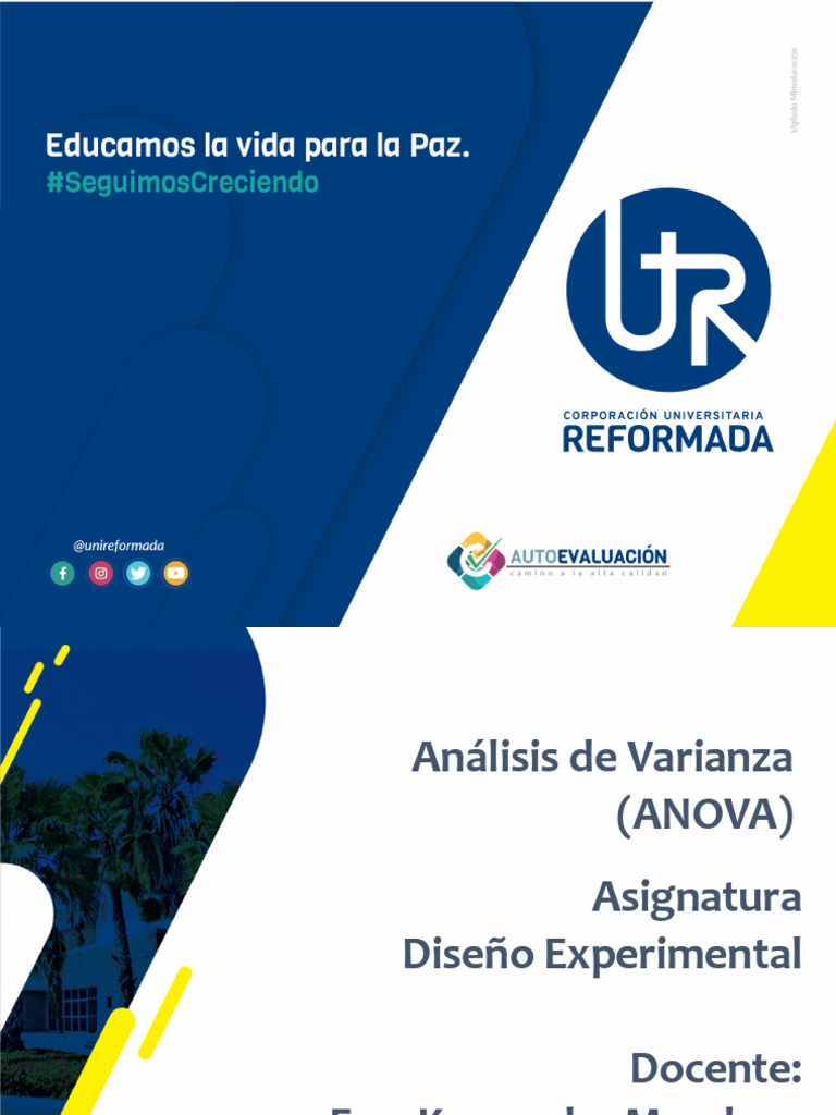 Tema 6. ANOVA 2024-2 | PDF | Análisis de variación | Estadísticas