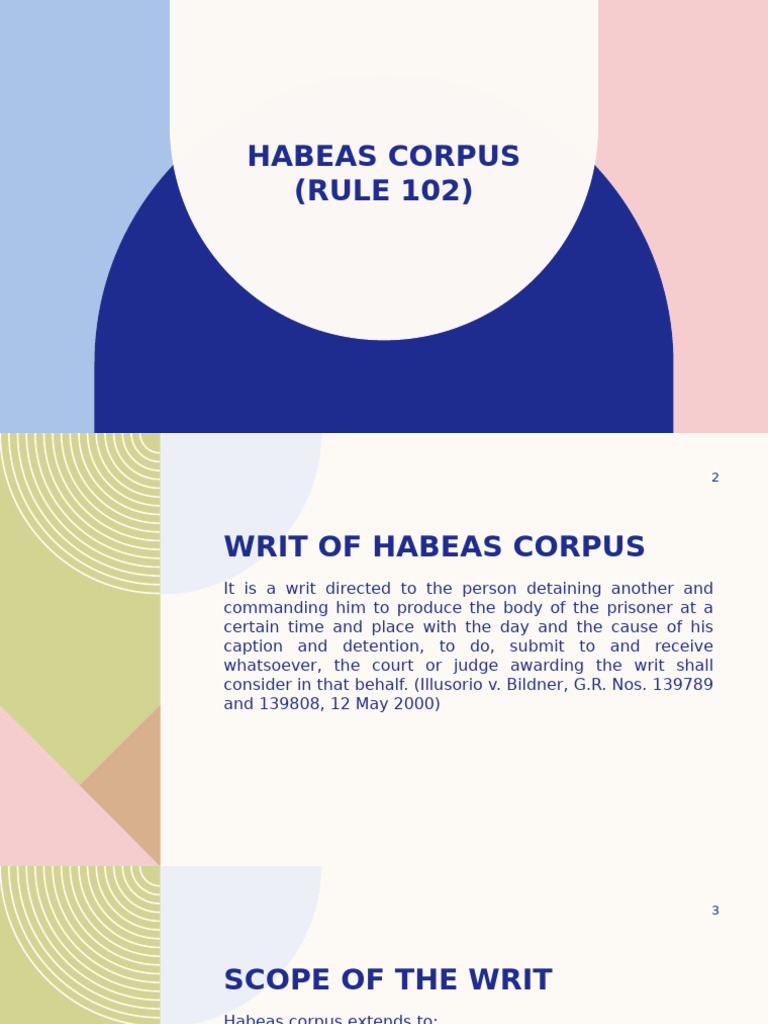 Understanding Habeas Corpus Writs | PDF | Habeas Corpus | Criminal Law