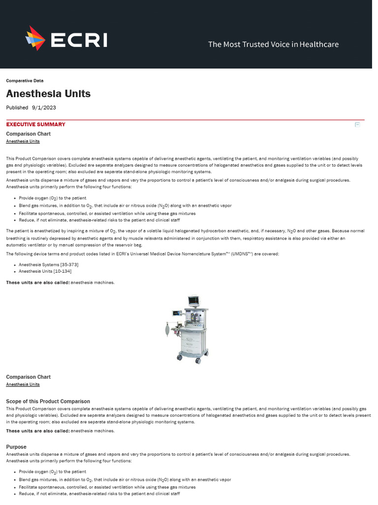 Anesthesia Units - 071024093755 | PDF | Anesthesia | Breathing