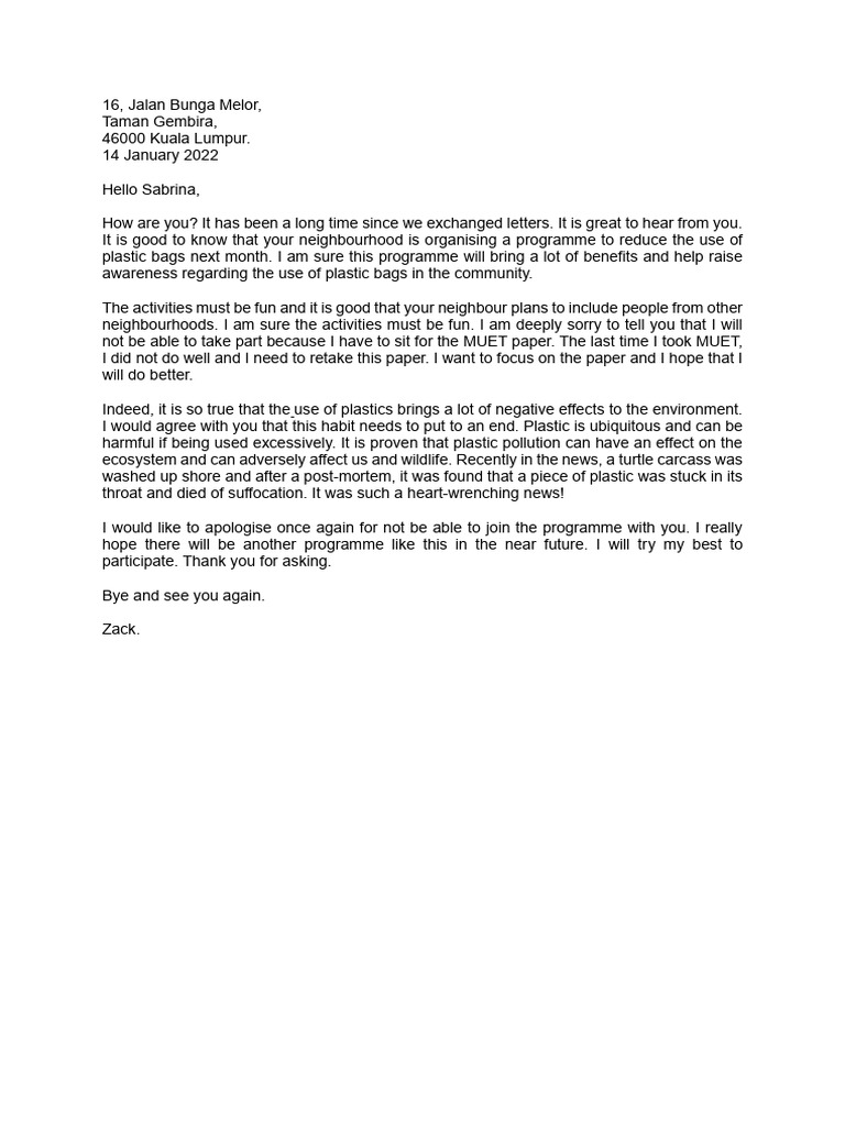 Wrting Task 1 A Plastic Bag | PDF