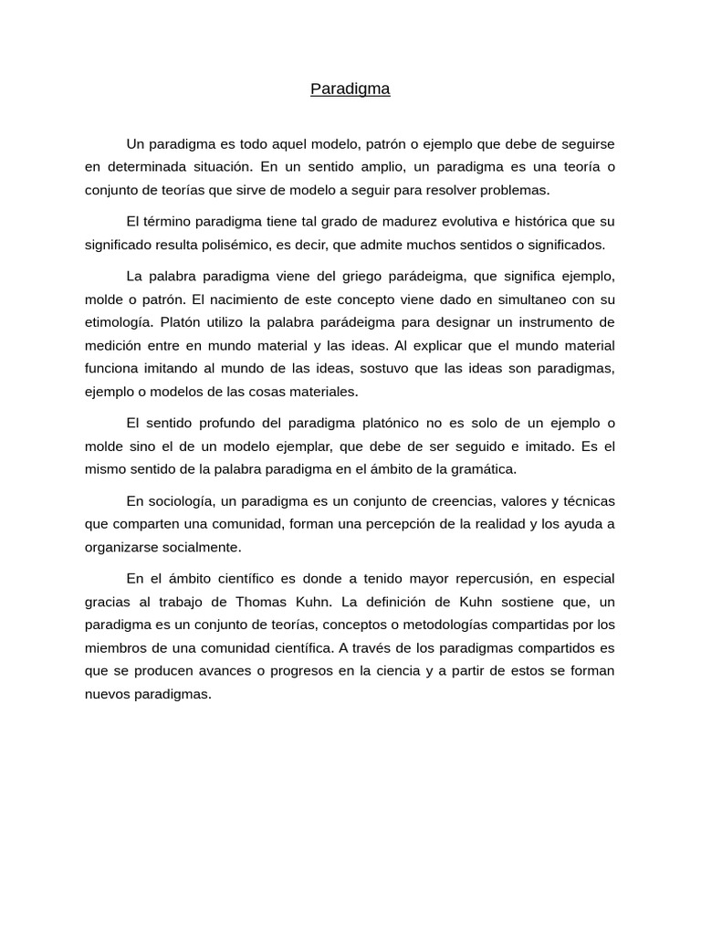 Paradigma | PDF | Filosofía