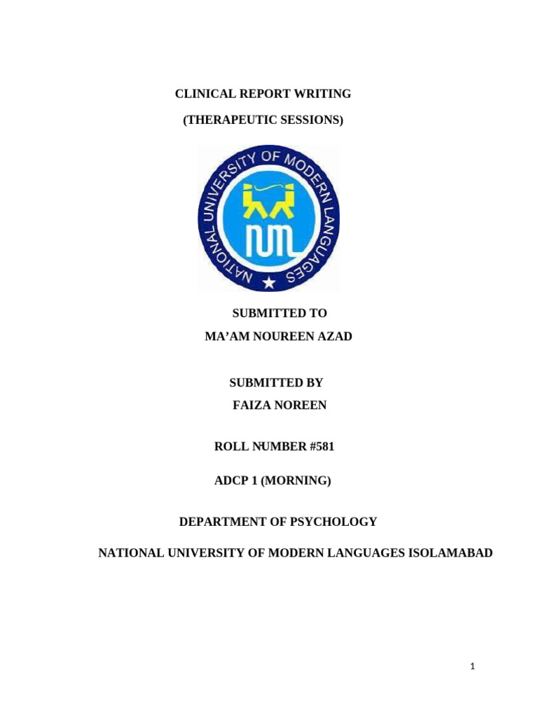 Faiza Final Case Report Adcp 1 | PDF | Major Depressive Disorder | Mental Disorder