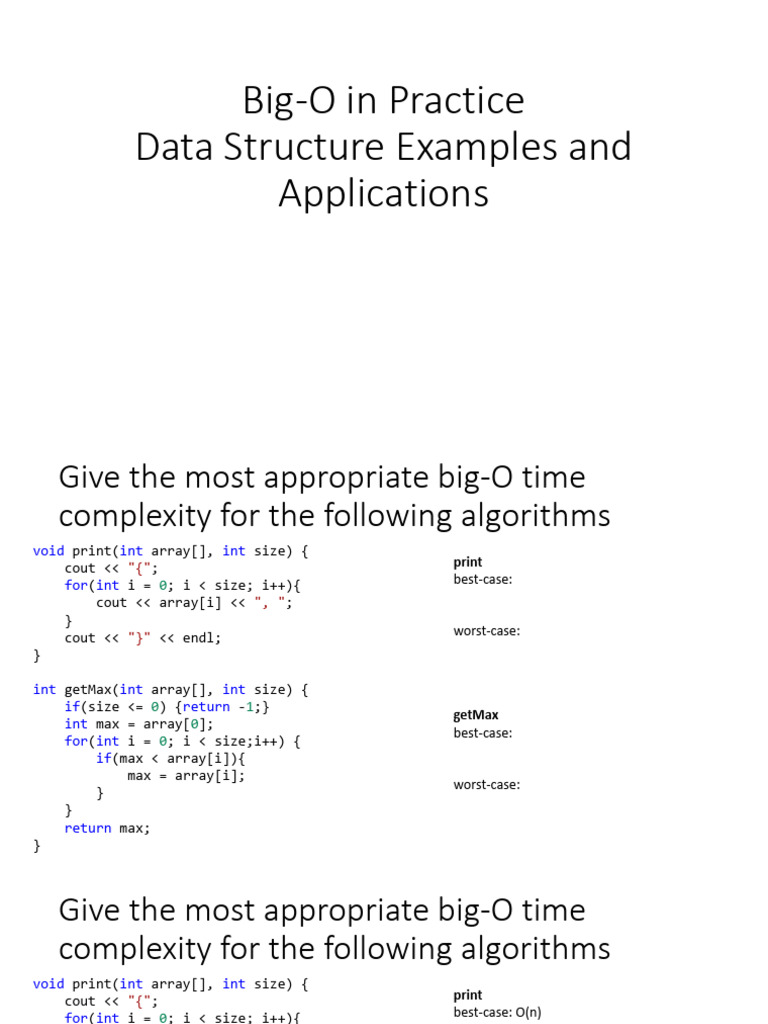 Module 01 Big-O and DS in Practice | PDF | Software Engineering | Algorithms And Data Structures