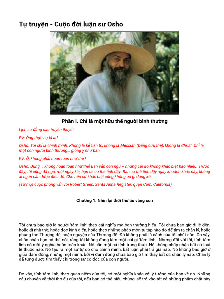 Tự truyện- Osho - Osho | PDF
