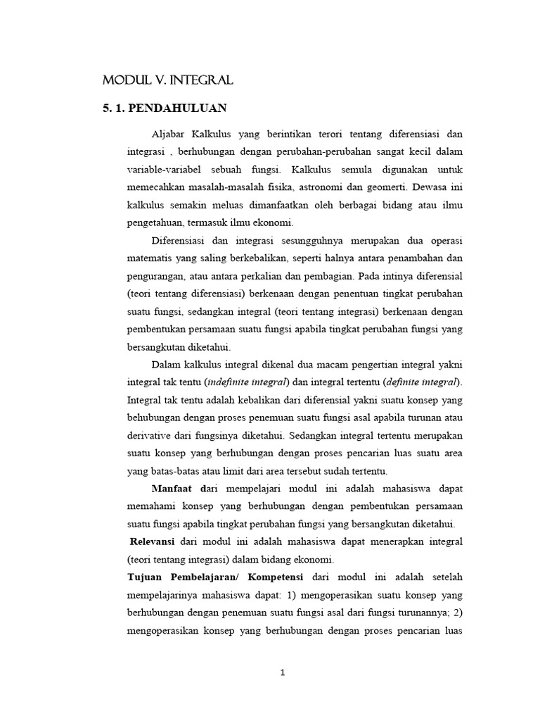 Modul v. Integral | PDF