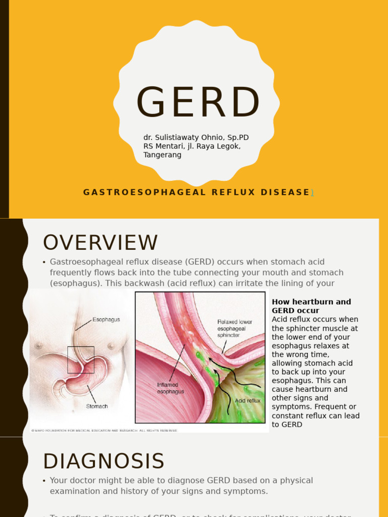 GERD: Understanding and Management | PDF | Gastroesophageal Reflux ...
