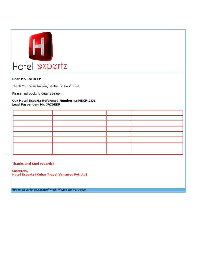 Almaty Hotel Booking Confirmation | PDF