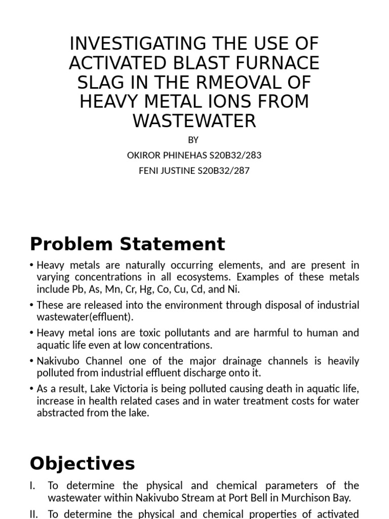 Okiror Phinehas & Feni Justine Presentation | PDF | Adsorption | Materials