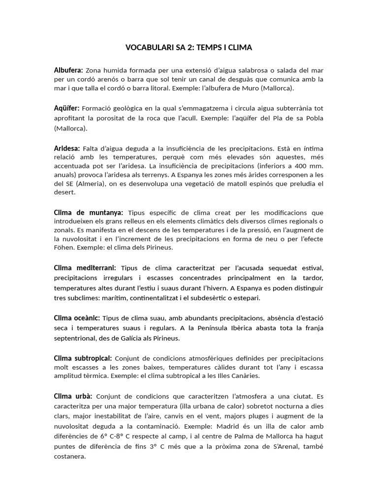 Vocabulari SA2 | PDF