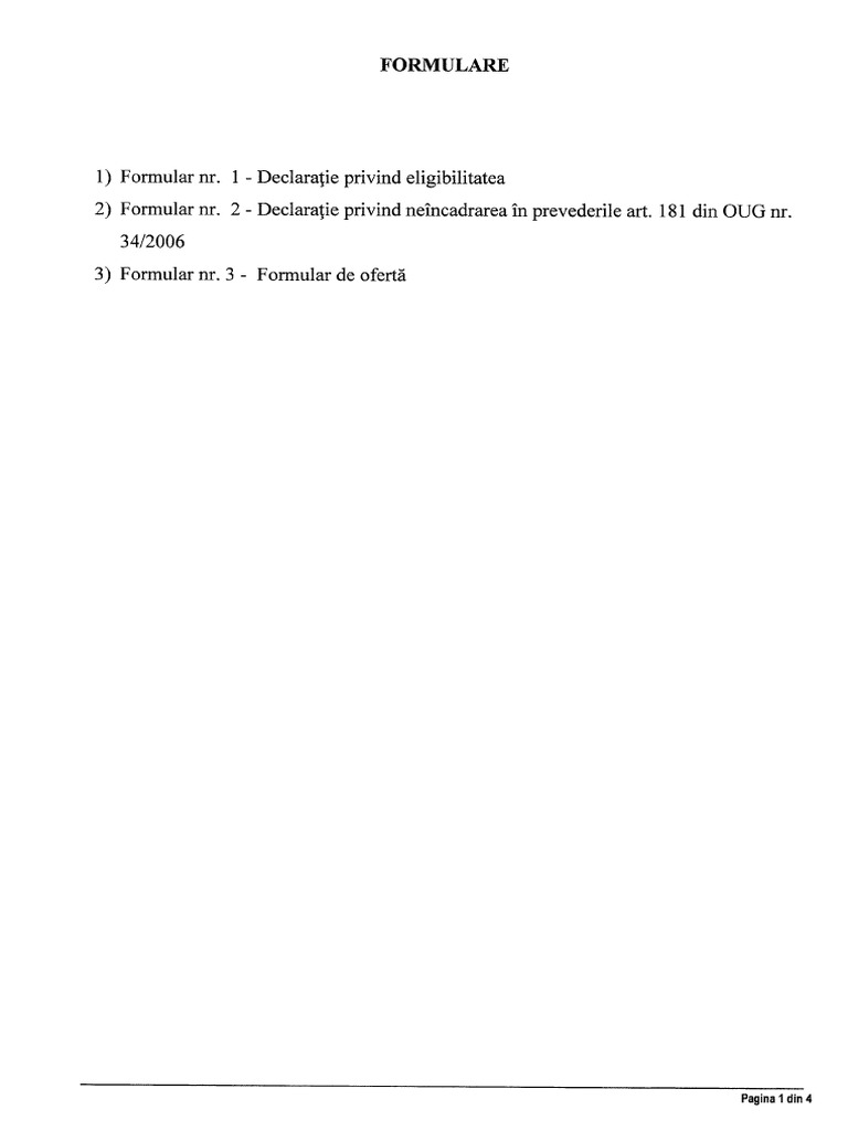 Formular Decl de Eligibilitate | PDF