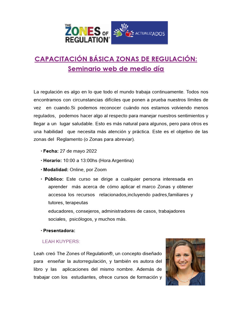Zonas de Regulacion | PDF | Las emociones | Autorregulación emocional