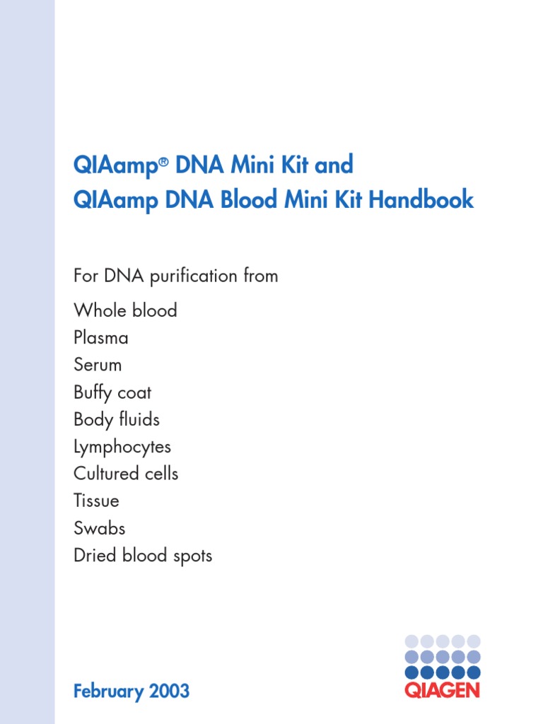 Qiaamp Dna Mini Kit Protocol Single Gene Testing (PCR) for PIK3CA Mutations