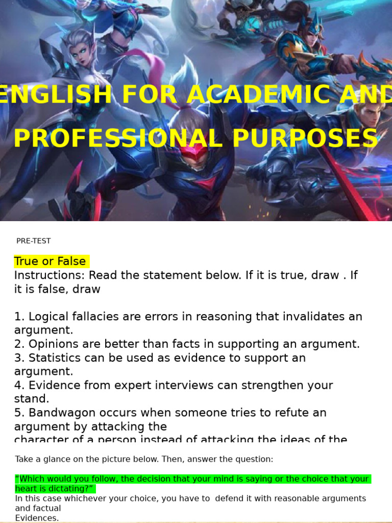 eapp week 3 | PDF | Fallacy | Argument