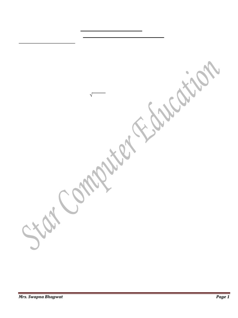 Class IX Computer Applications Revision | PDF | Integer (Computer ...