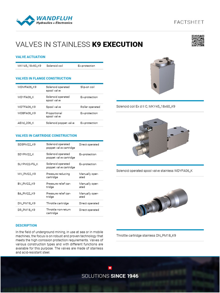 K9 Valves in Stainless Execution en | PDF | Valve | Mechanical Engineering