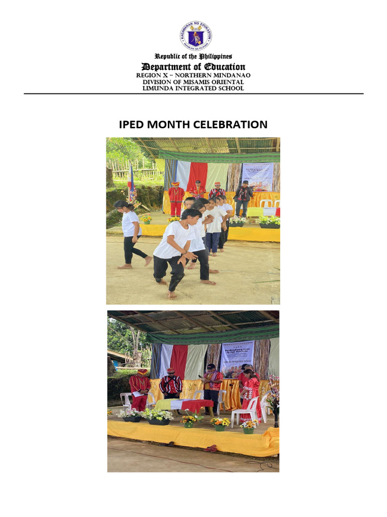 IPED Month Celebration at Limunda School | PDF