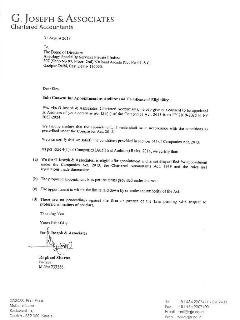 Written Consent Given by Auditor-04122019 | PDF