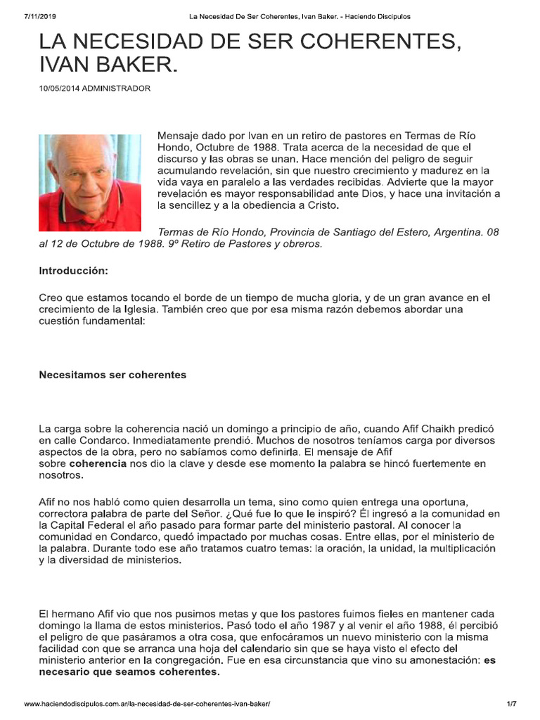 Coherencia - Iván Baker | PDF