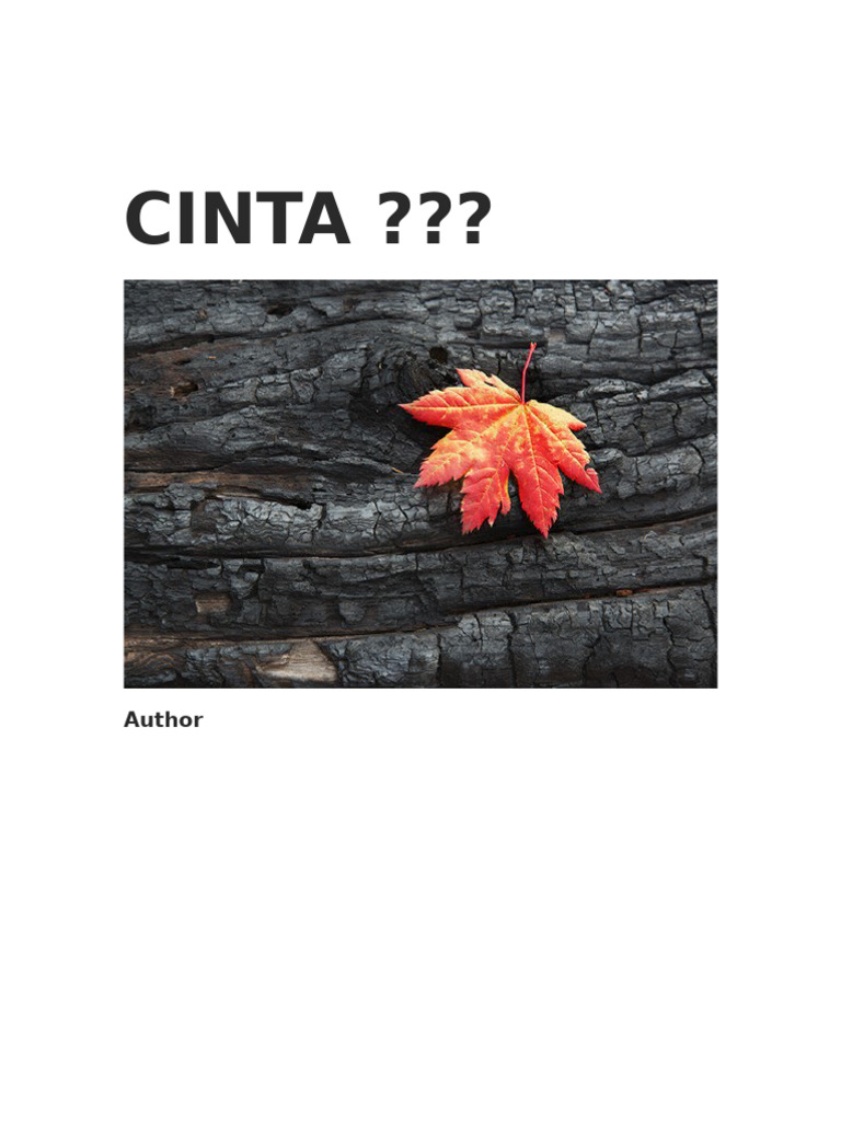 CINTA ???: Author | PDF